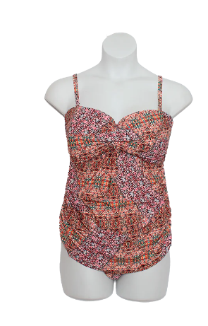 Betty's Beach Bungalow Plus Size Faux Tankini One Piece Swimwear ...